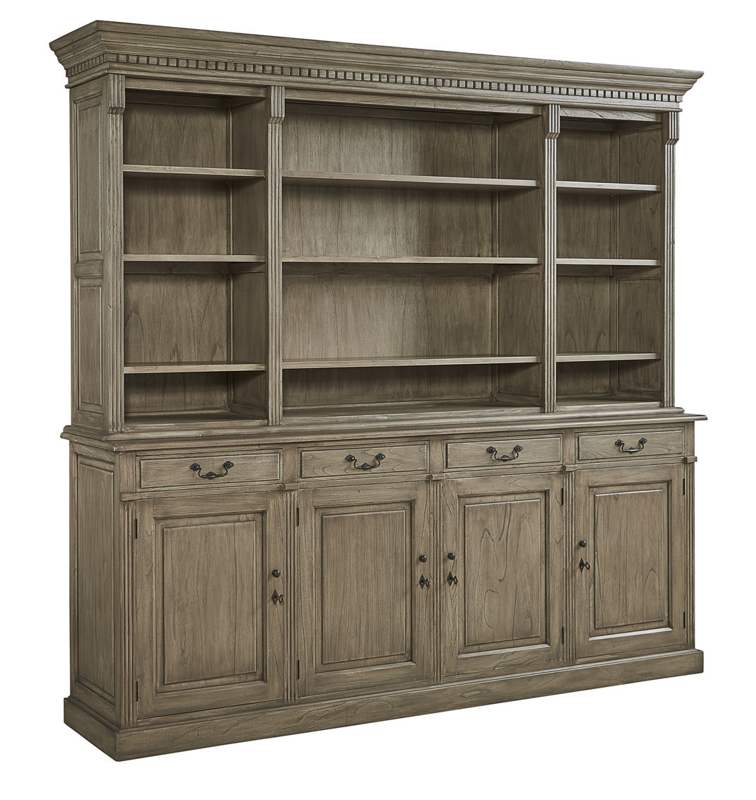 Furniture Classics Vining 93.5" H x 99" W Solid Wood Library Bookcase ...