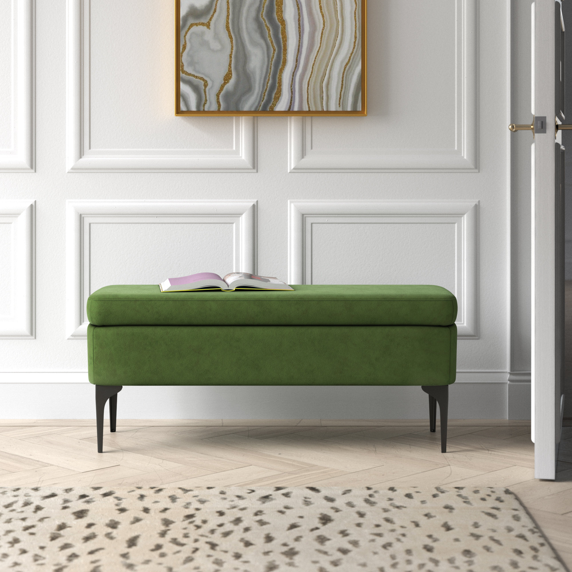 Wade Logan® Ameelya Upholstered Storage Bench And Reviews Wayfair
