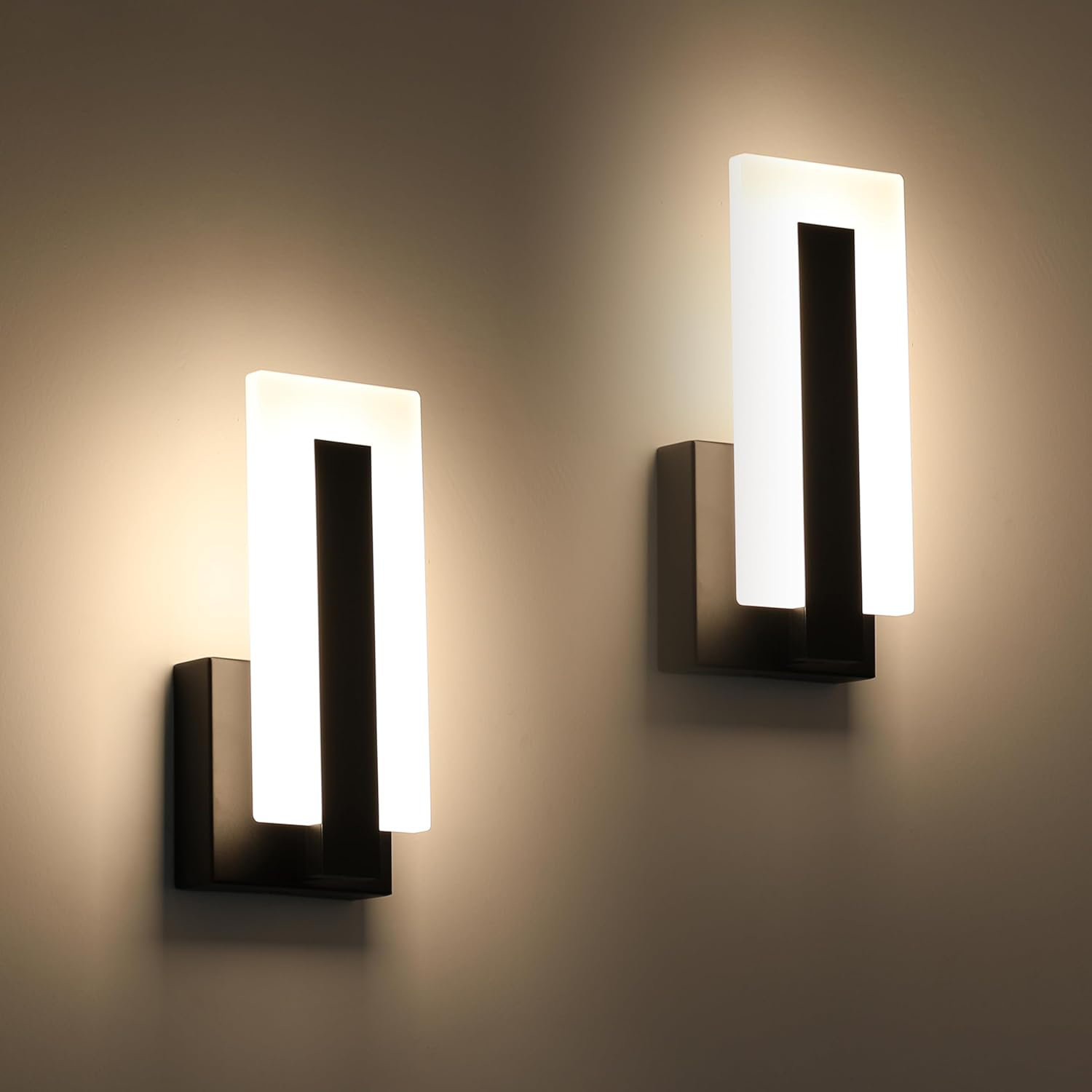 Everly Quinn Modern LED Wall Sconces Up And Down Wall Mount Light With ...