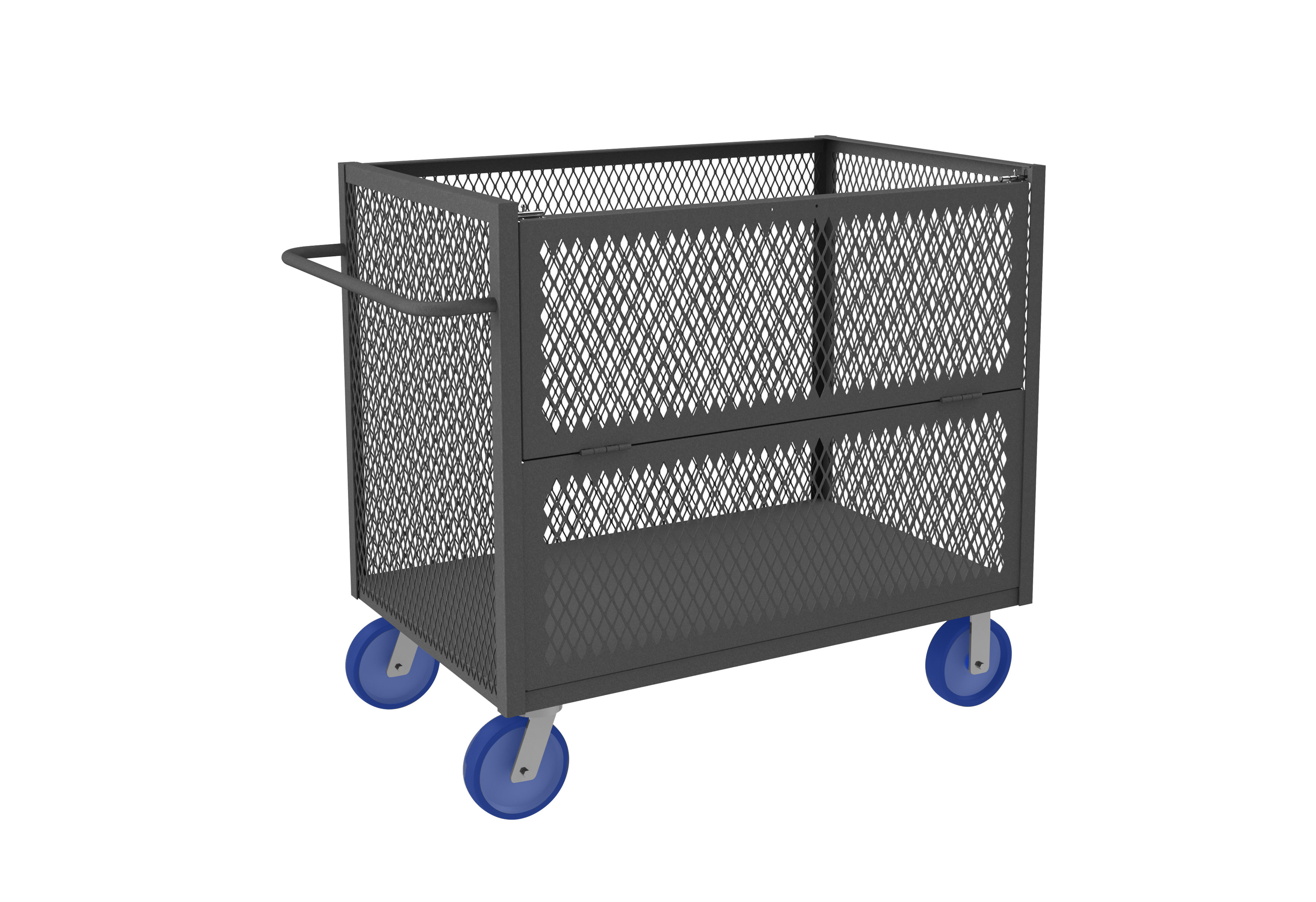 Durham Manufacturing Drop Gate 3 Sided Mesh Cart | Wayfair