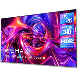 WEMAX 100" High-Gain Fresnel Ultra Short Throw Projector Screen, UHD 16 ...
