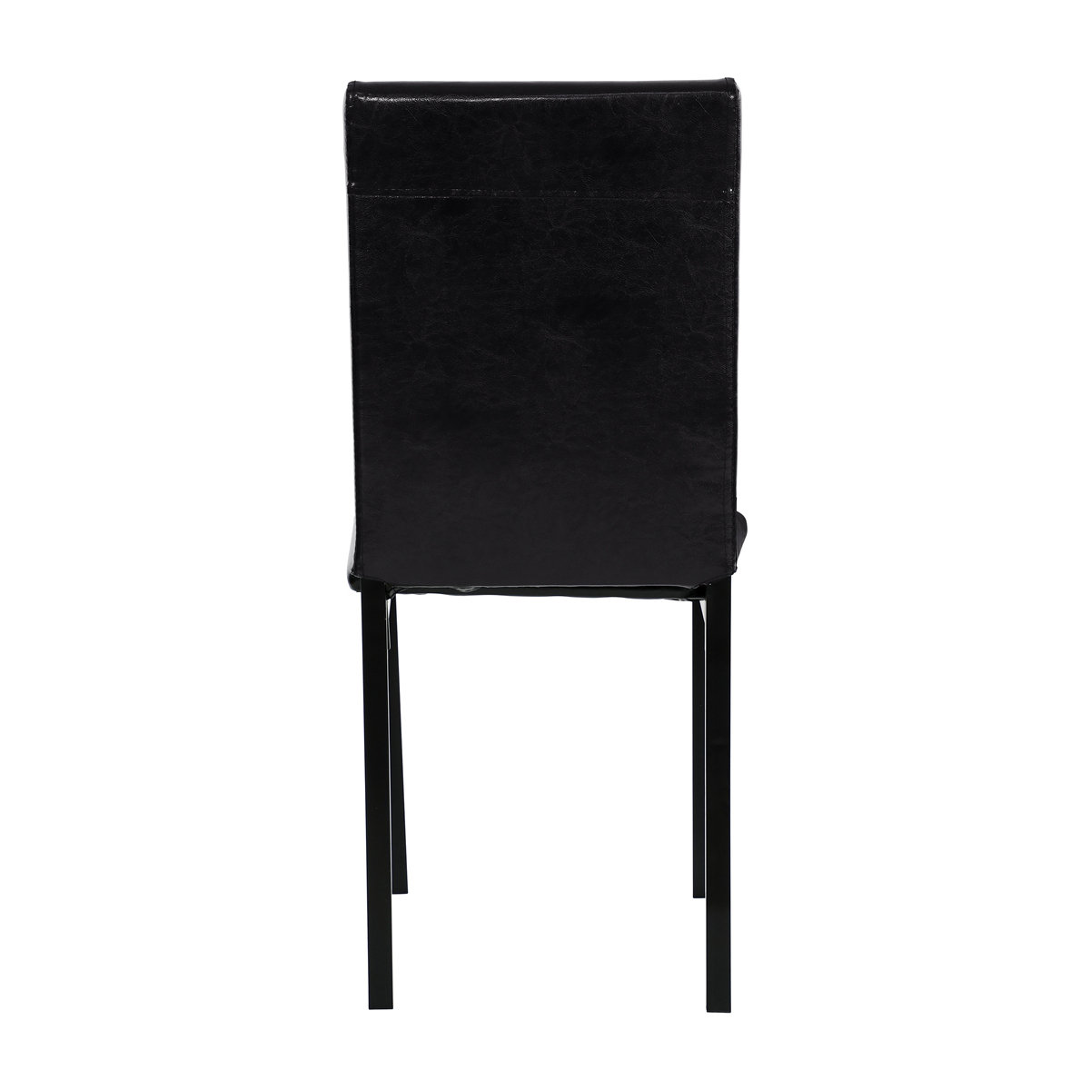 Latitude Run® Set Of 4 Metal Frame Chairs Faux Leather Seat Metal ...