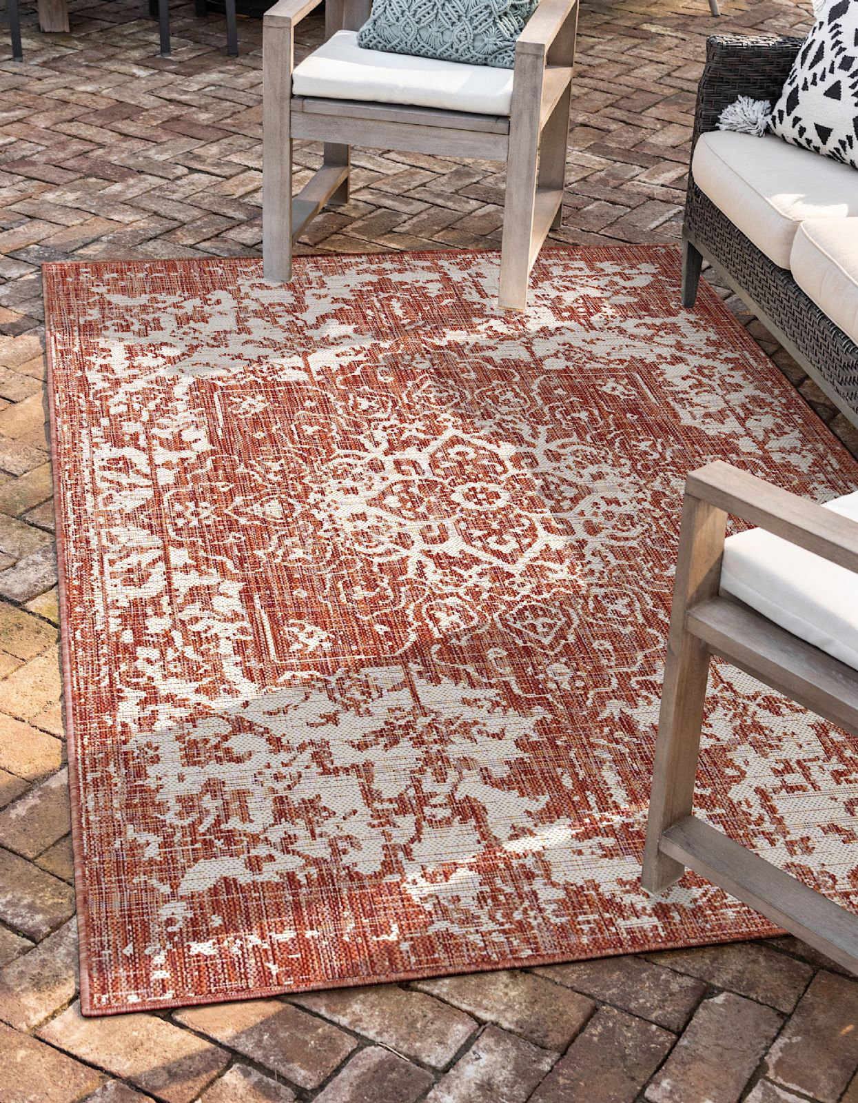 Bungalow Rose Outdoor Destiny Area Rug Bronzed Color | Wayfair