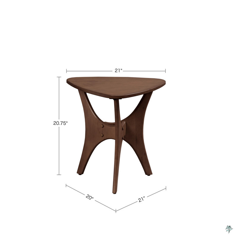 George Oliver Triangle Wood Side Table | Wayfair