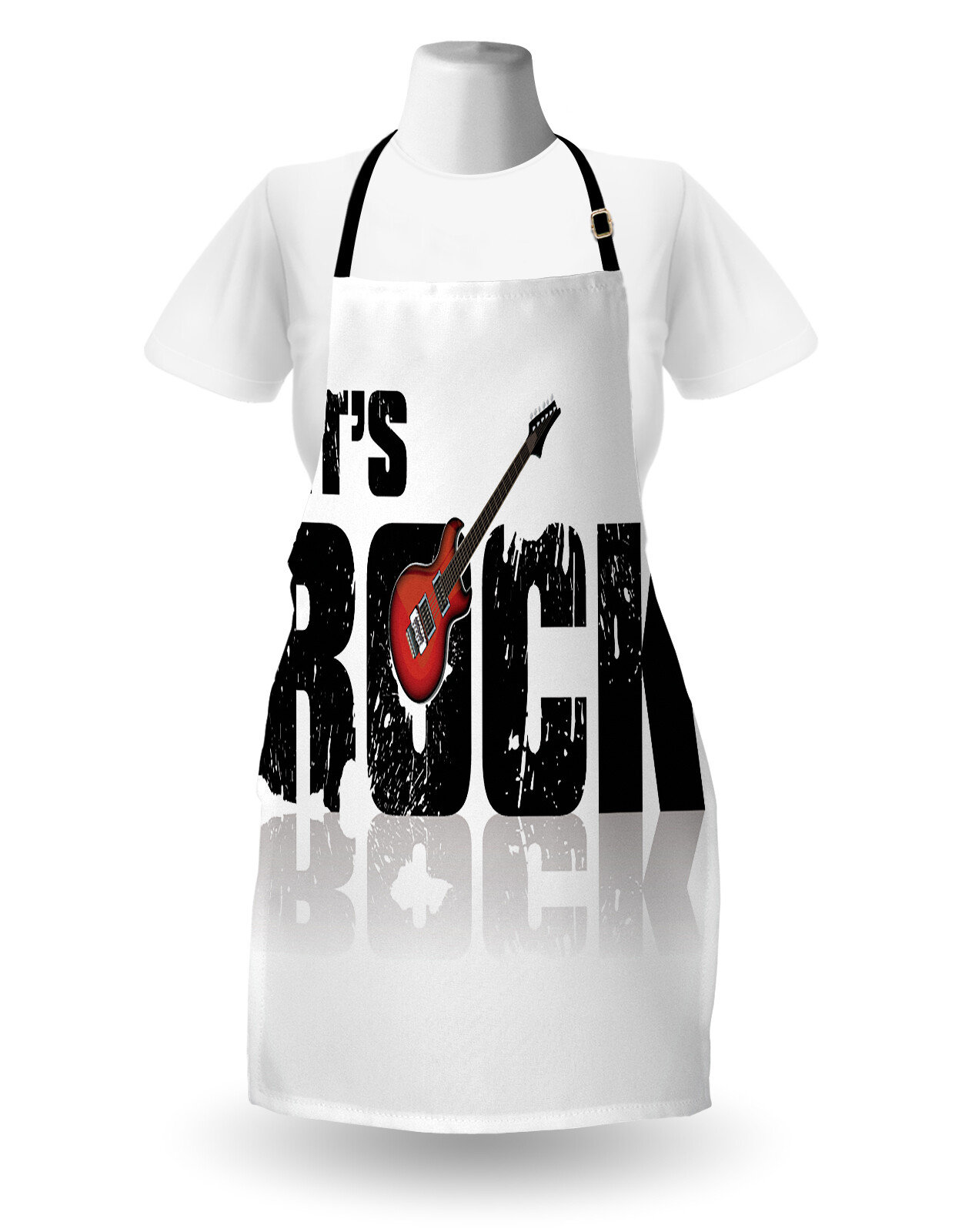 East Urban Home Guitar Apron Unisex, Let's Rock Grunge Fun, Adult Size ...
