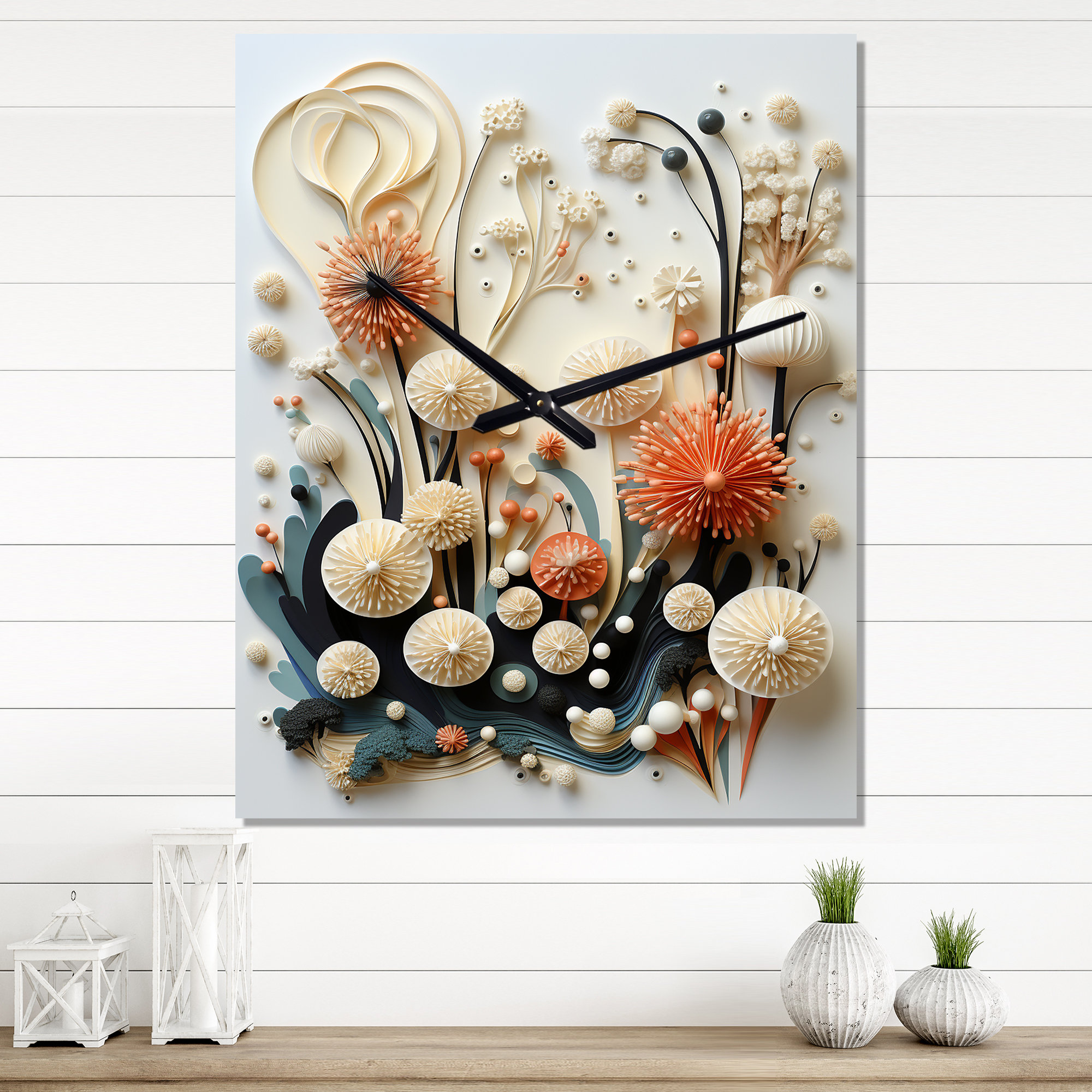 Latitude Run® Deep Marine White And Peach Expression - Coastal Coral ...