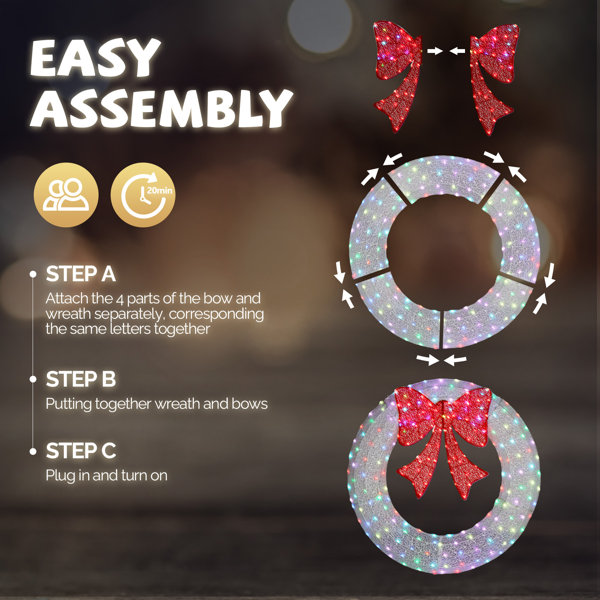 The Holiday Aisle® Lighted 48'' Wreath | Wayfair