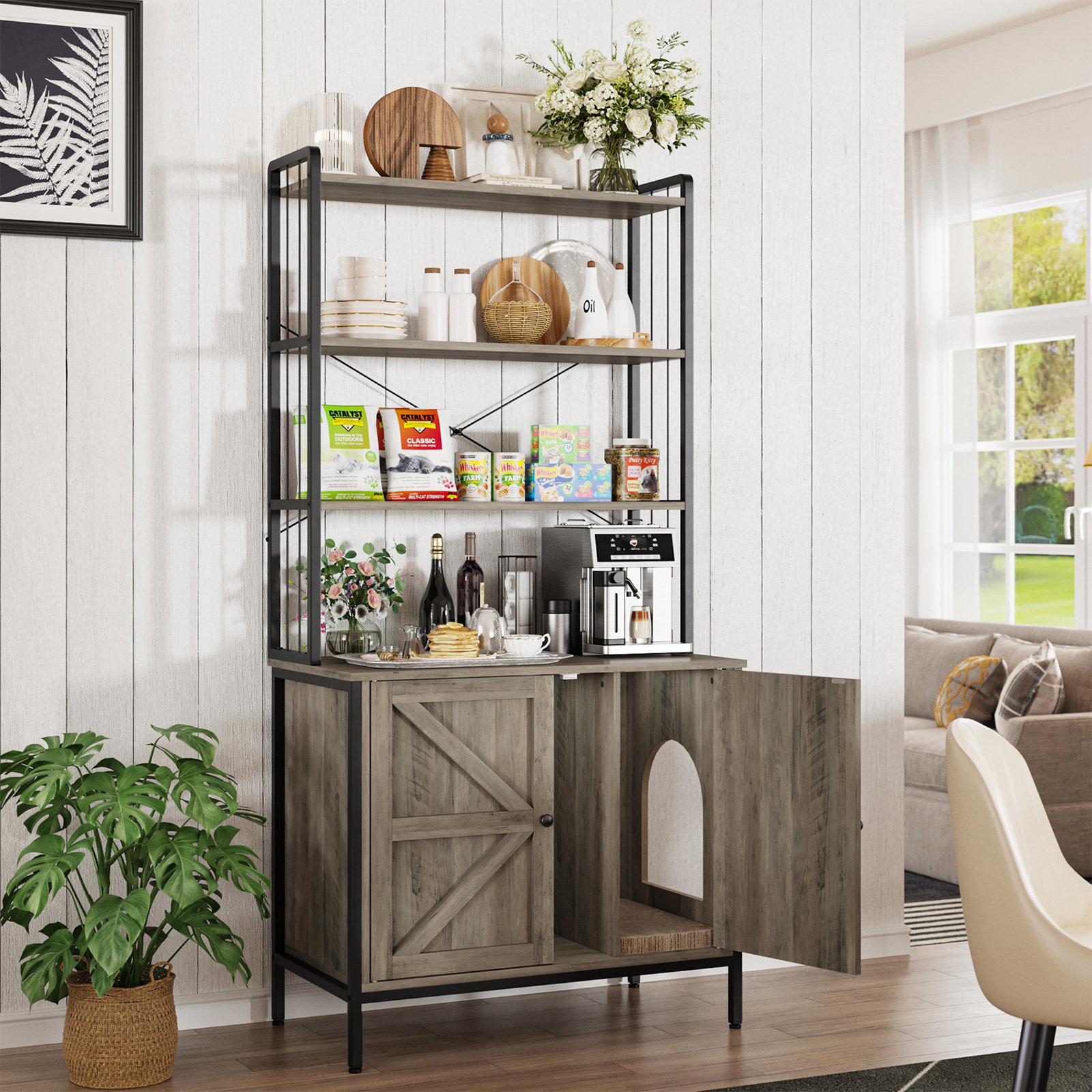 Tucker Murphy Pet™ Cat Litter Box Enclosure,Litter Box Furniture Hidden ...