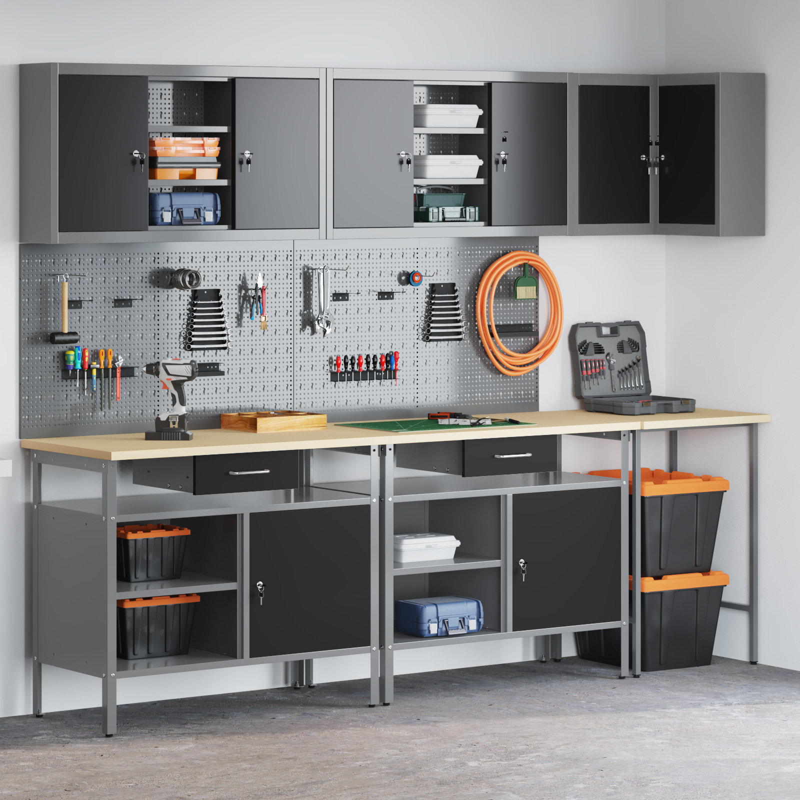 Williston Forge Work Cabinet Set with Drawer with Shelf | Wayfair.co.uk