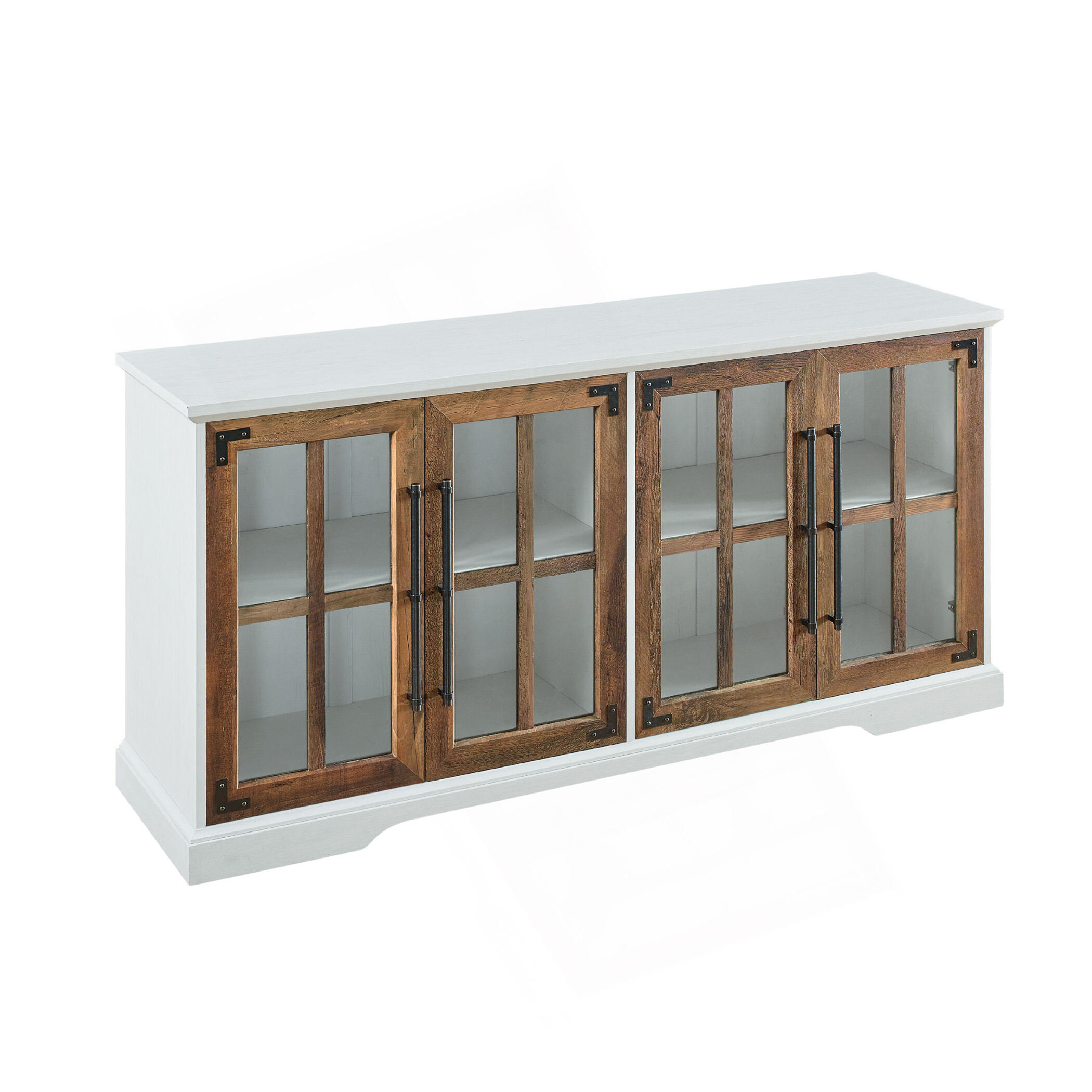 Ophelia & Co. Modern Farmhouse Two-Tone TV Stand with Adjustable ...