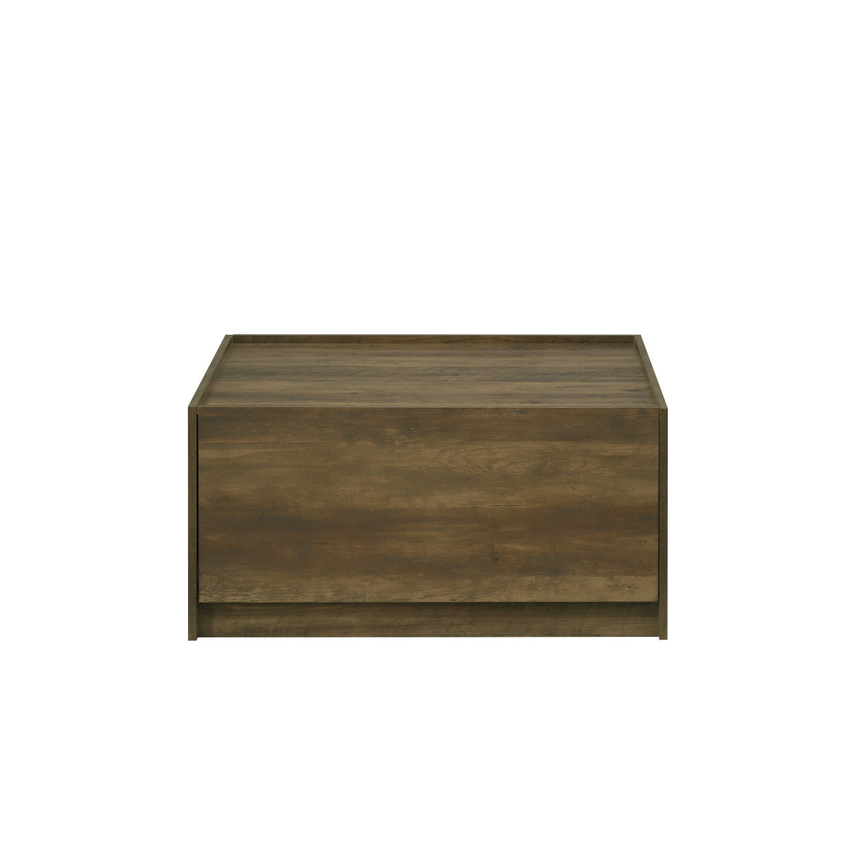 Ebern Designs Travon 31.5"W Oak Finish Square Coffee Table With 2 ...