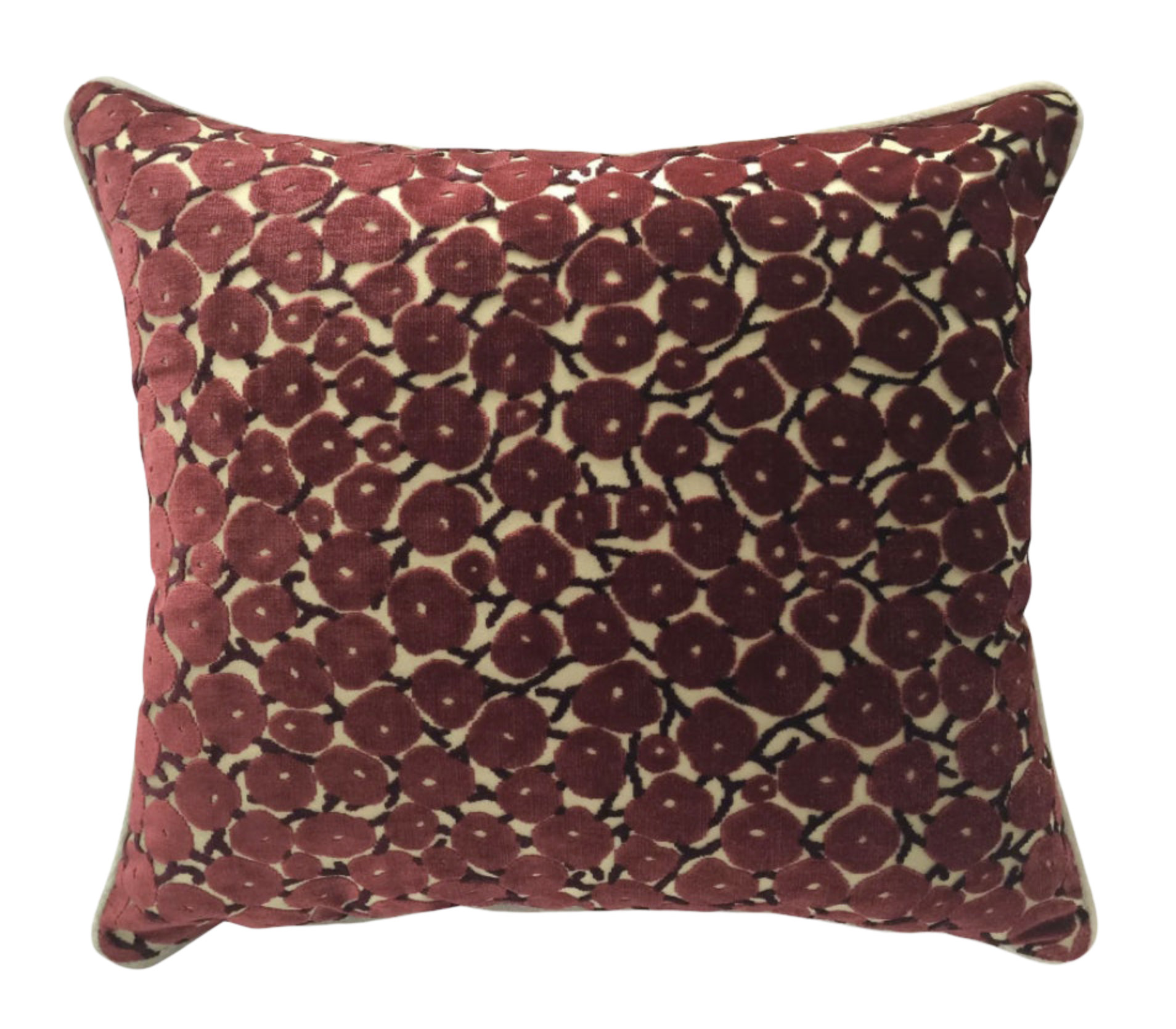 Metrohouse Designs Clarence House Poppies Velvet Throw Pillow | Wayfair