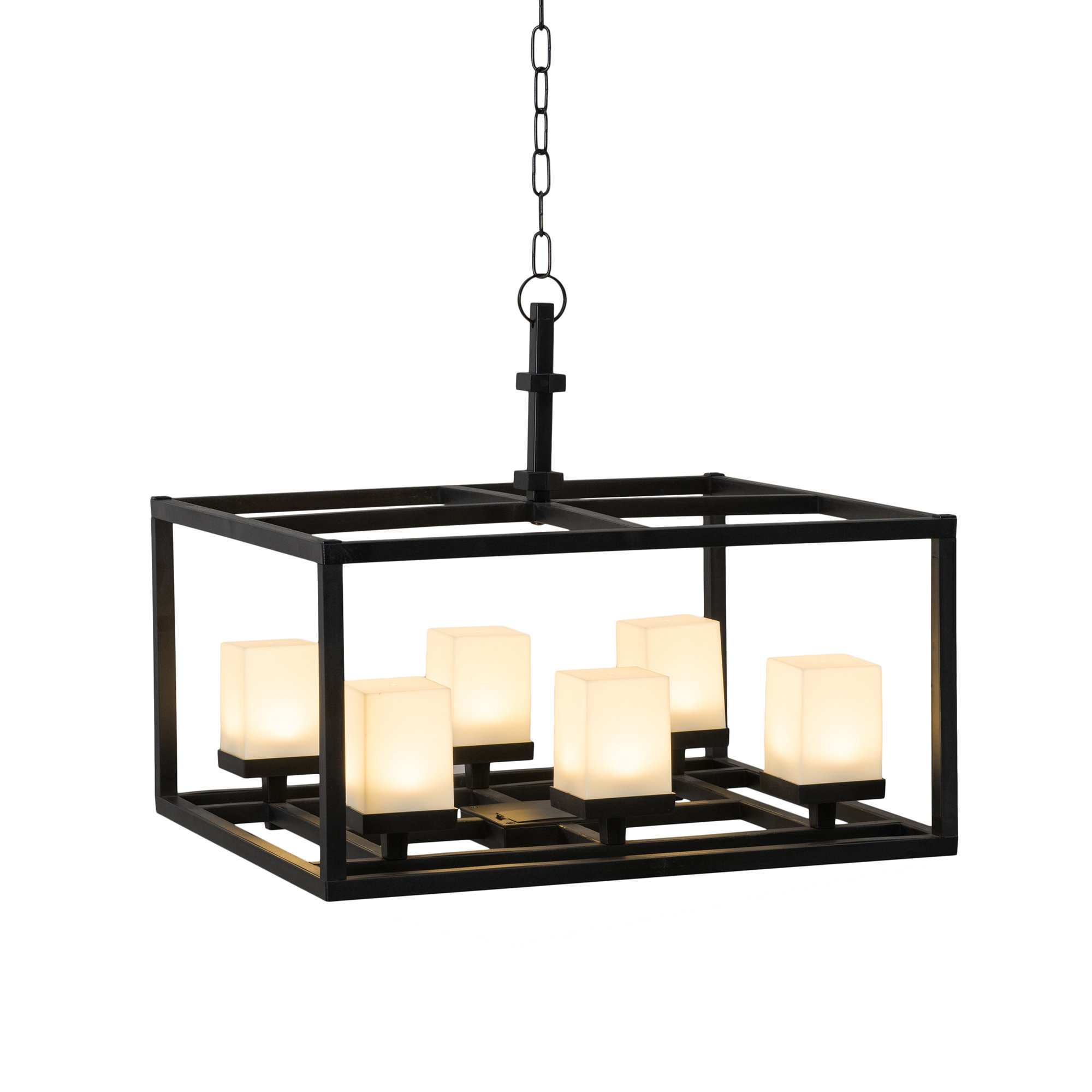 Ebern Designs Ewenn 6 - Light Unique Square LED Chandelier & Reviews ...