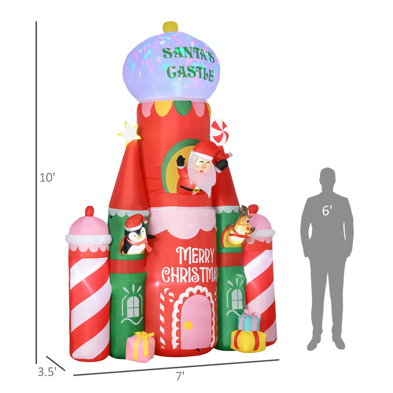 The Holiday Aisle® Insha Candy Castle Inflatable & Reviews | Wayfair
