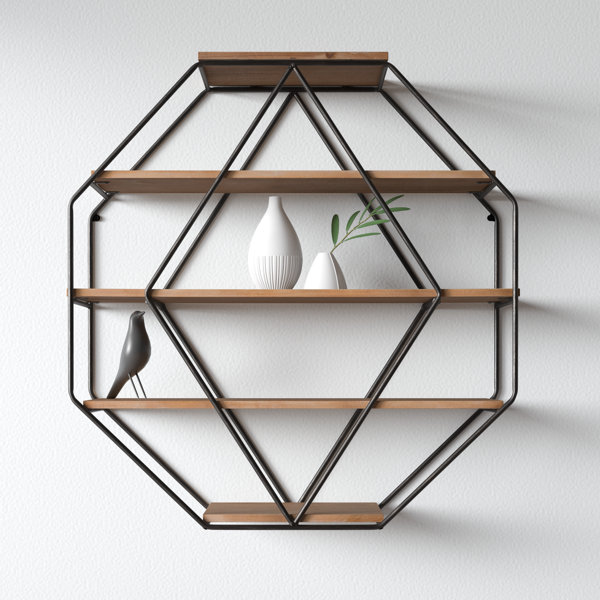 Mistana™ Colten 5 Shelf Octagon Wall Shelf & Reviews | Wayfair