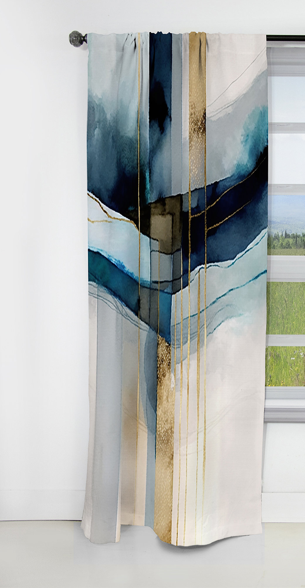 Hokku Designs Adare - Shapes Curtain - Blackout Abstract Curtain - 1 ...