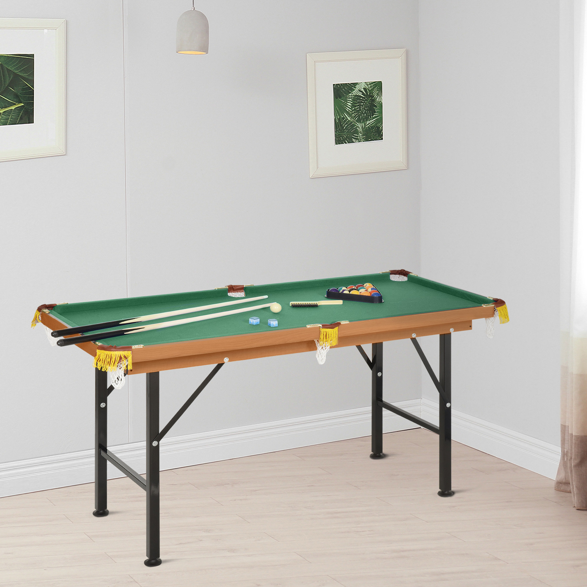 Vandia 55" Portable Folding Billiards Table – Compact Pool Table For ...