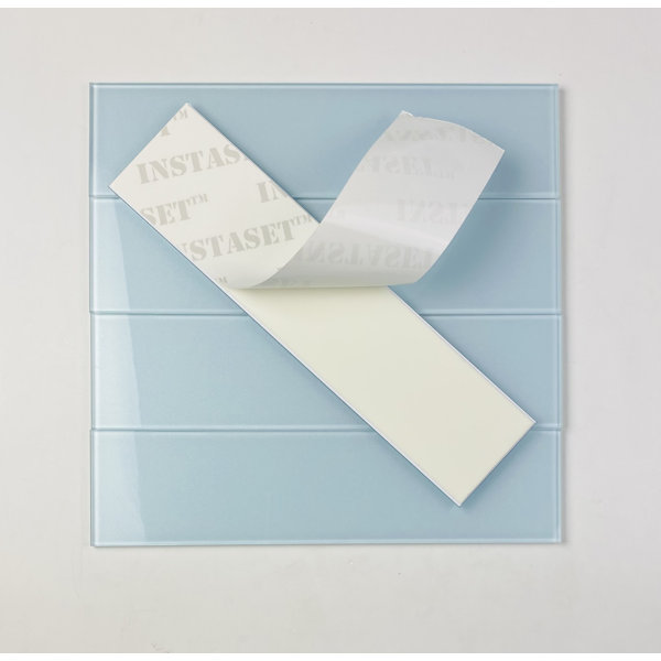 Abolos Metro 3 in. x 12 in. Glass Straight Edge Subway Wall & Pool Tile ...