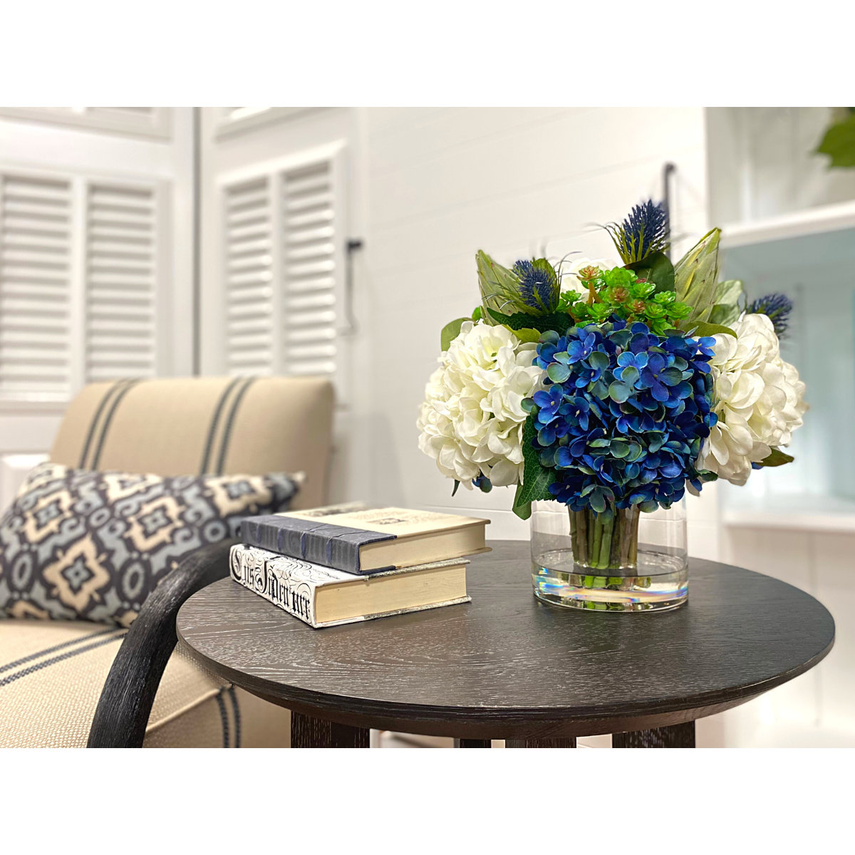 Creative Displays, Inc. Assorted Hydrangeas with Thistle, Cactus and ...