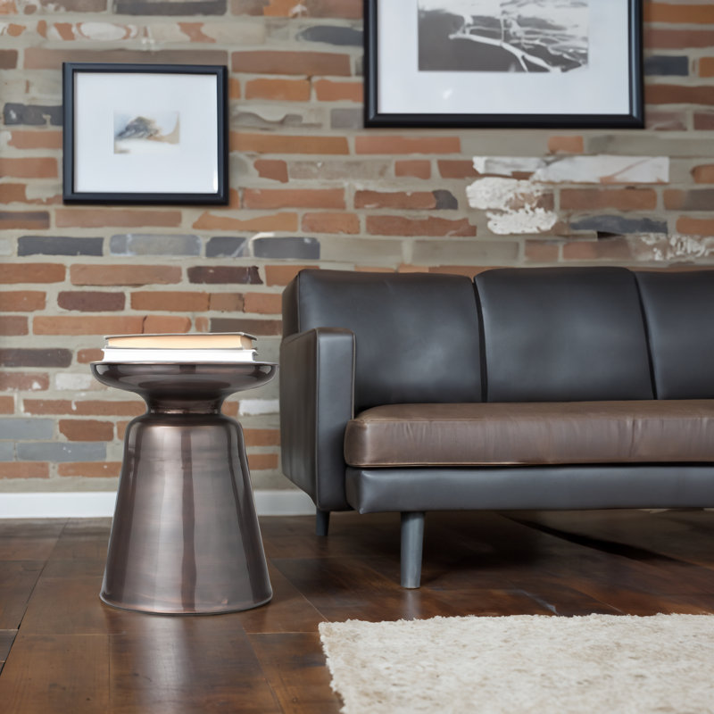 Brayden Studio® Petite Serona 15" Wide Dark Copper Iron Round Accent ...