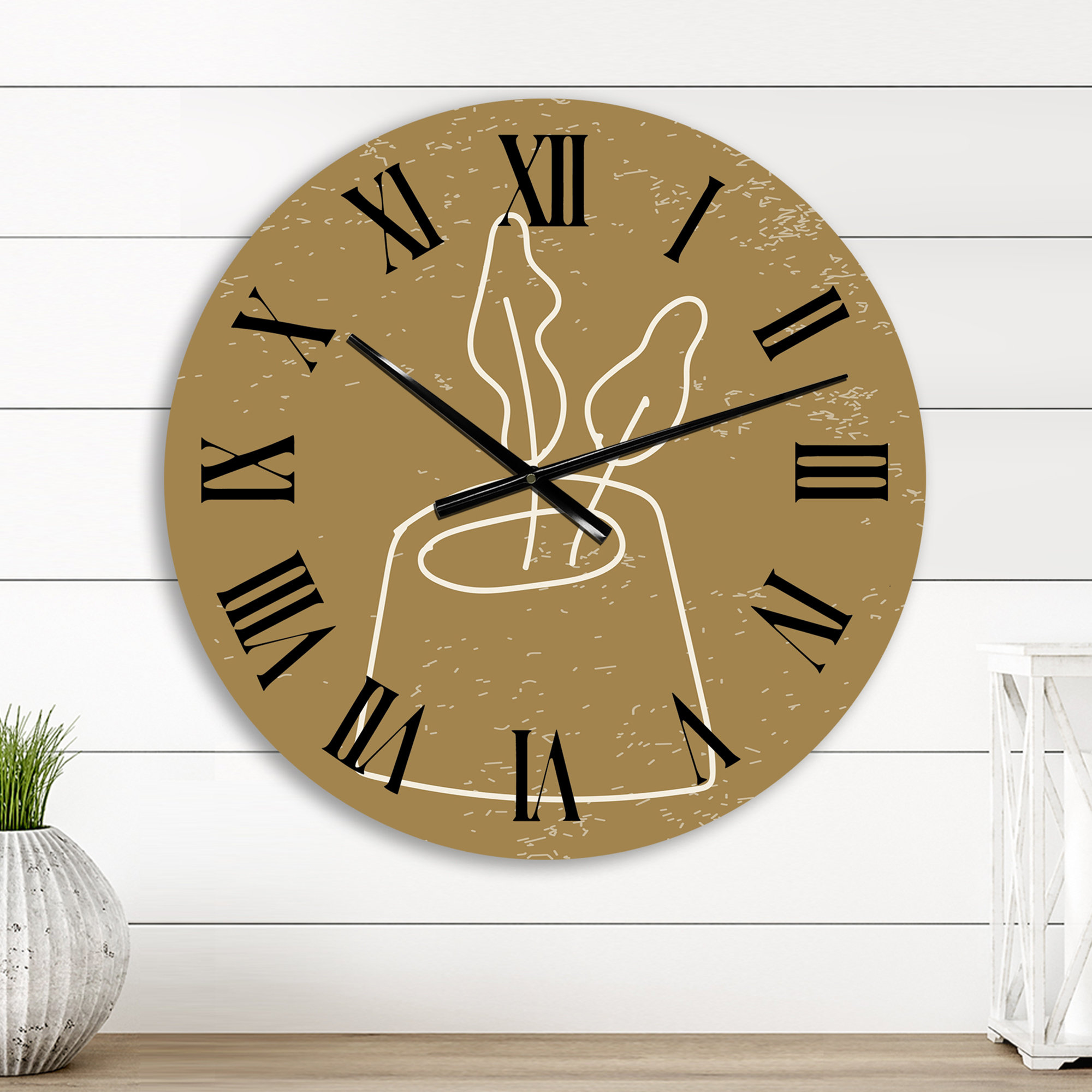 East Urban Home Vintage Abstract Primitive Design In Light Brown I ...