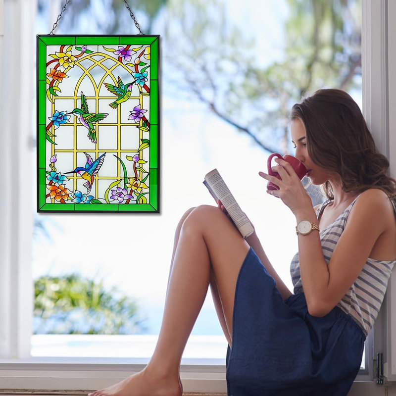 Red Barrel Studio® Suncatcher Panel Windows Wall Decor with Metal Frame ...