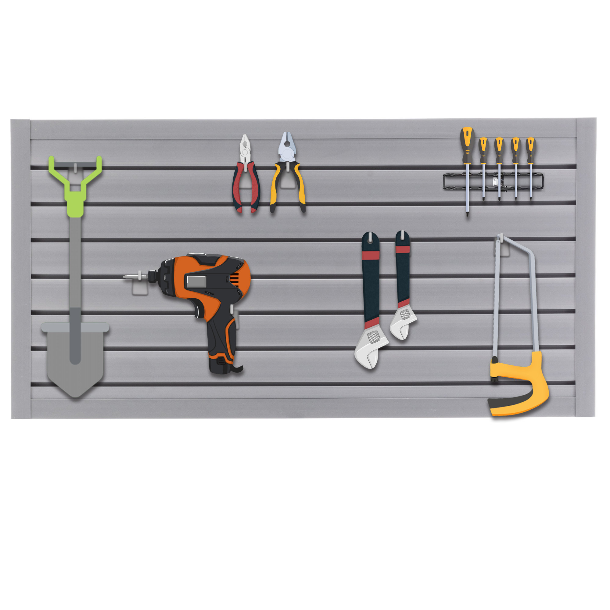 Klair Living PVC Slat Wall Panels Heavy Duty Interlocking Design 4Ft X ...