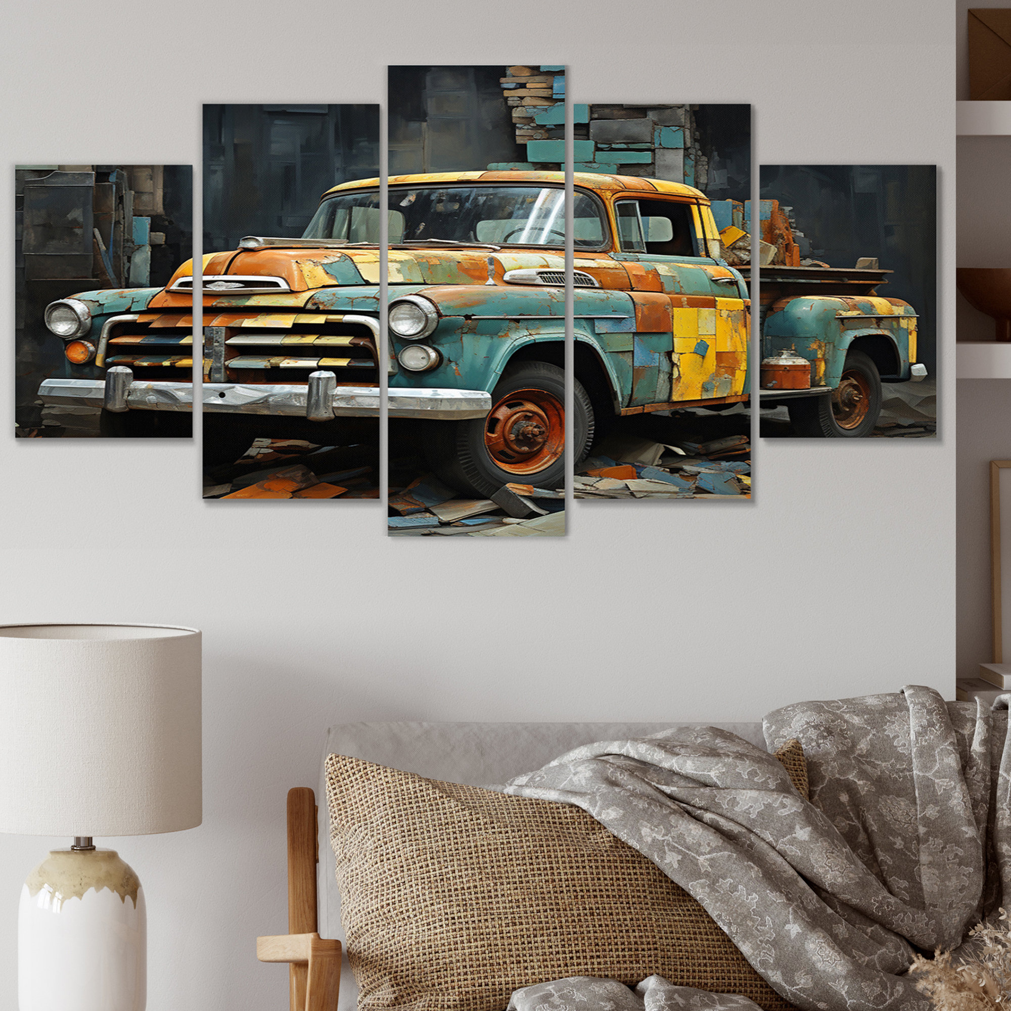 Trent Austin Design® Pickup Truck Popart Collage - Transportation Wall ...