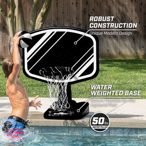 GoSports Splash Hoop PRO Swimming Pool Basketball Game Set - Black ...