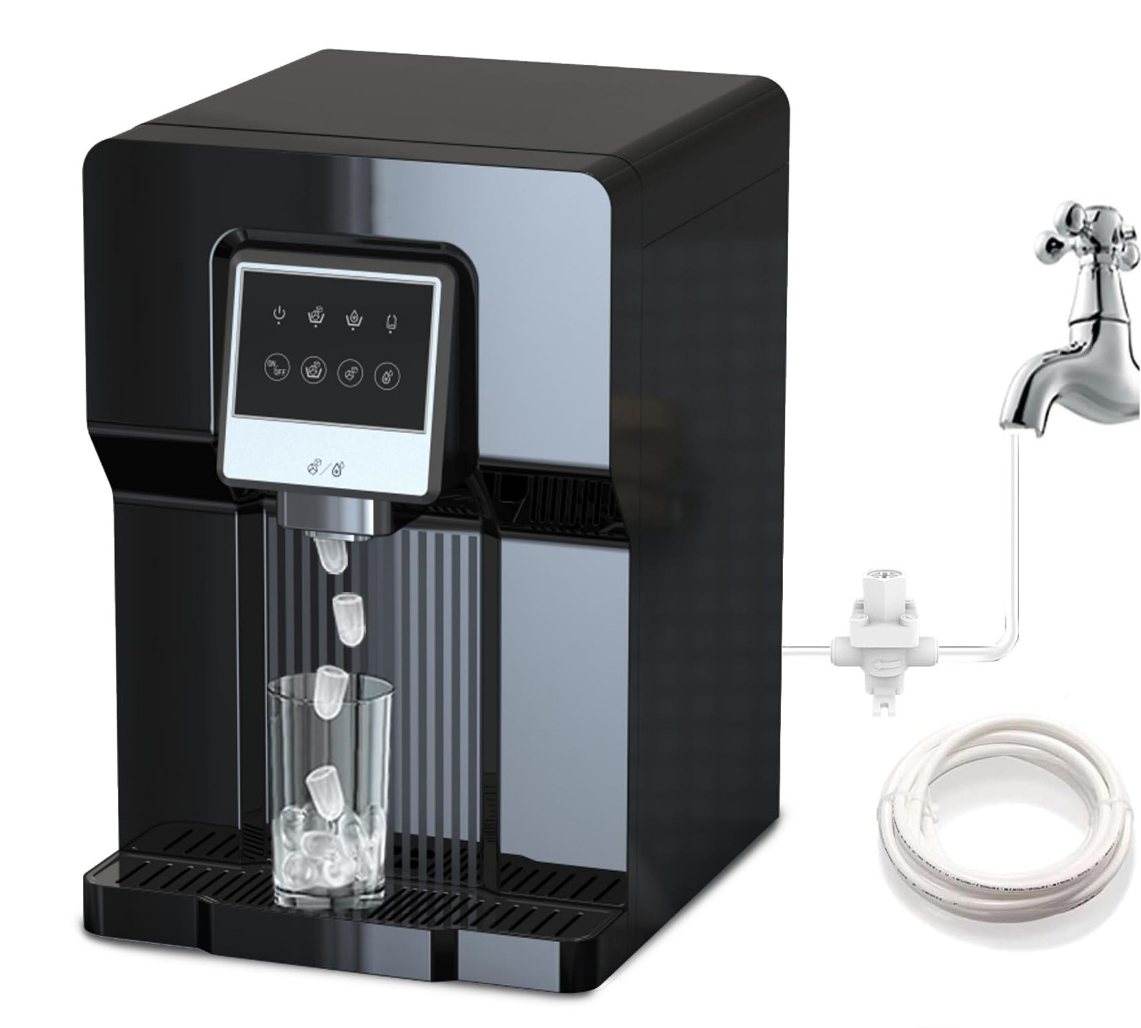 IKT Bottleless Water Dispenser With Ice Maker With Water Line 18lbs ...