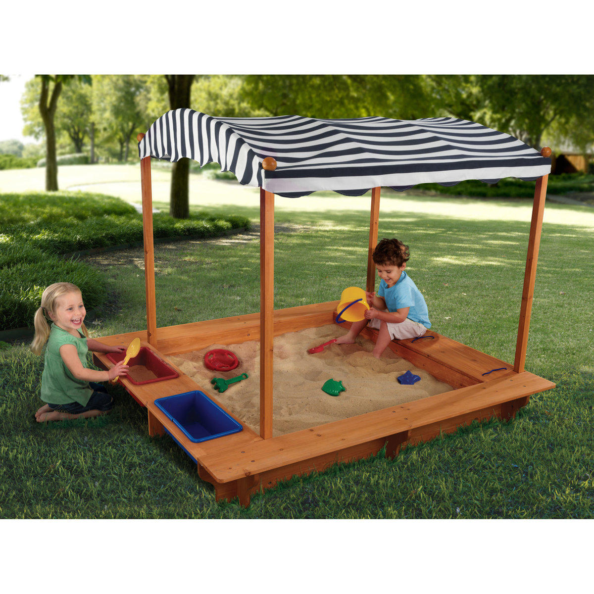 KidKraft Outdoor 163.2cm Rectangular Sandbox & Reviews | Wayfair.co.uk
