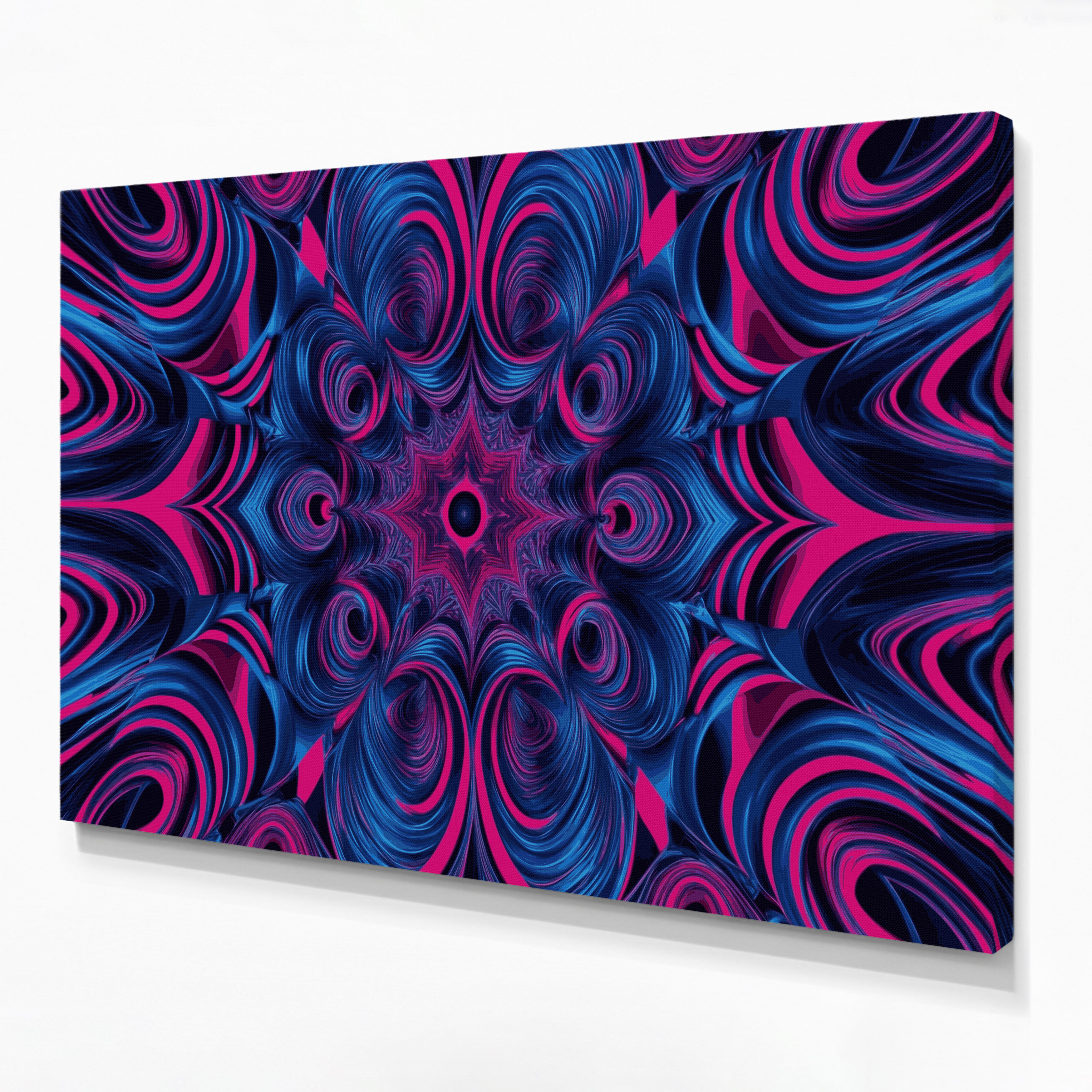 Ivy Bronx Op Art 20 Blue Canvas Wall Art - Wayfair Canada