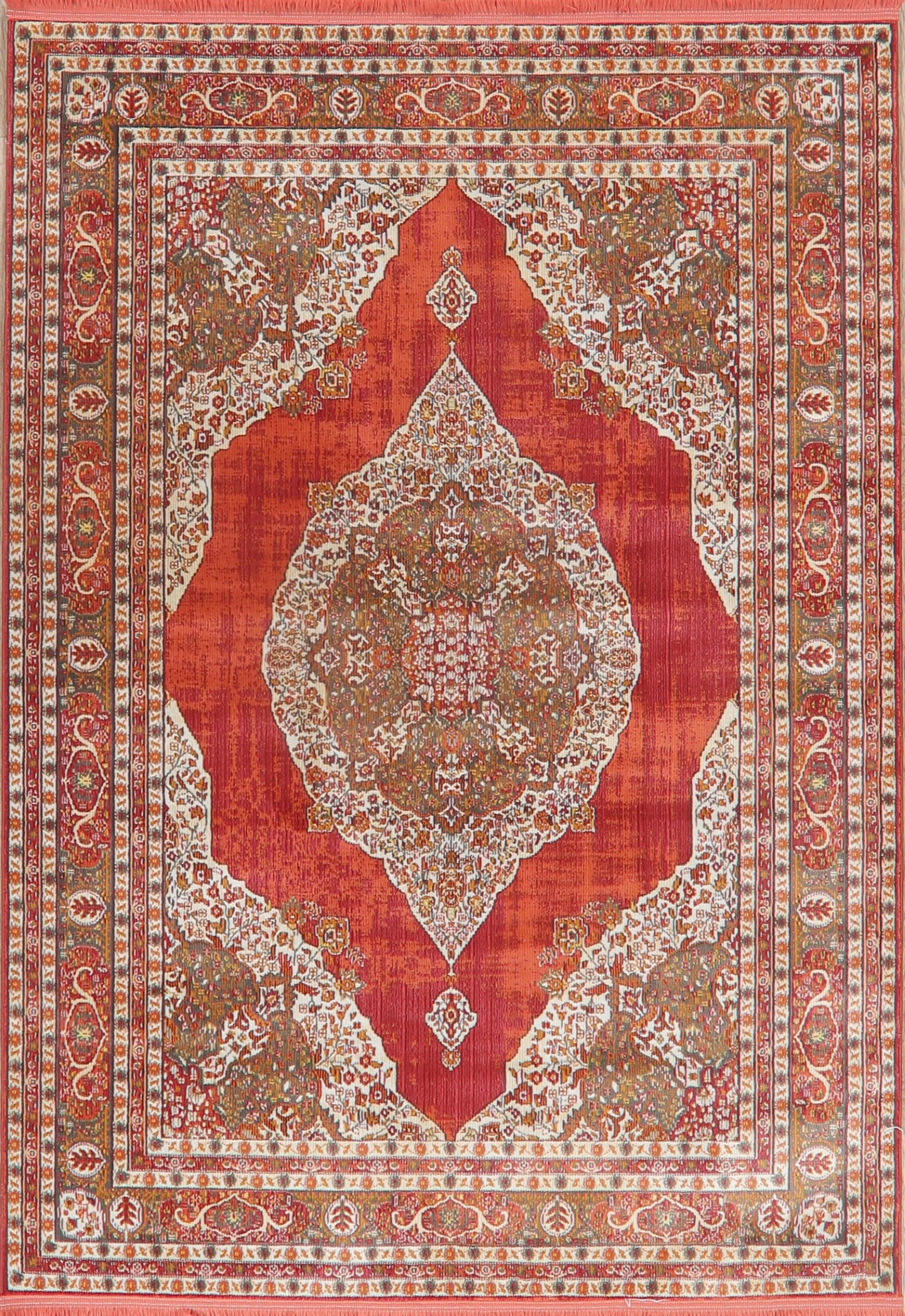 World Menagerie Saturmino Floral Red Area Rug | Wayfair