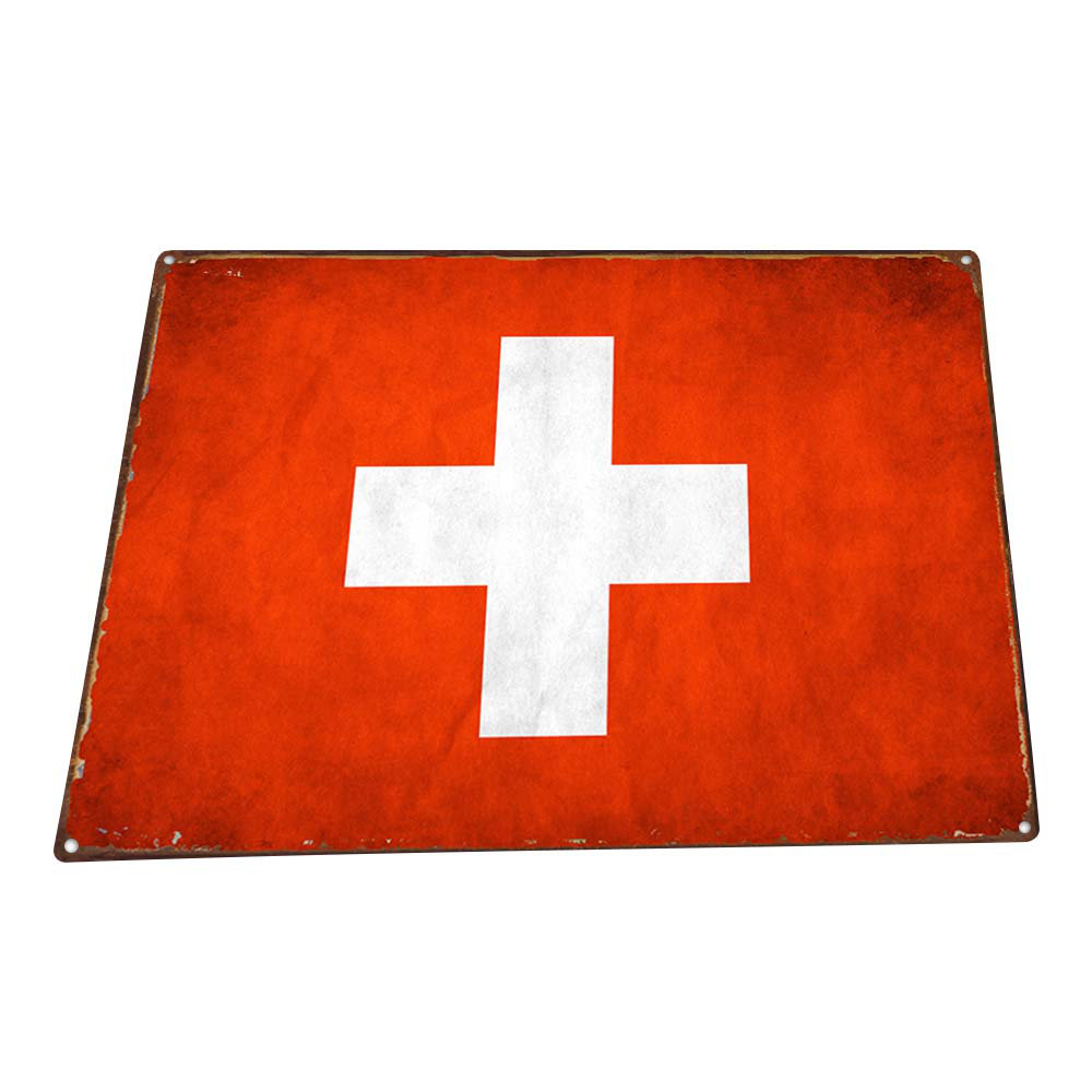 Ebern Designs Vintage Distressed Switzerland Flag Metal Sign - Wayfair ...