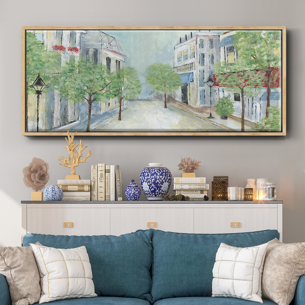 Wexford Home Springtime Stroll- Framed Canvas | Wayfair