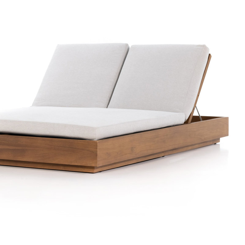 Four Hands Kinta Outdoor Double Chaise with Cushions | Perigold