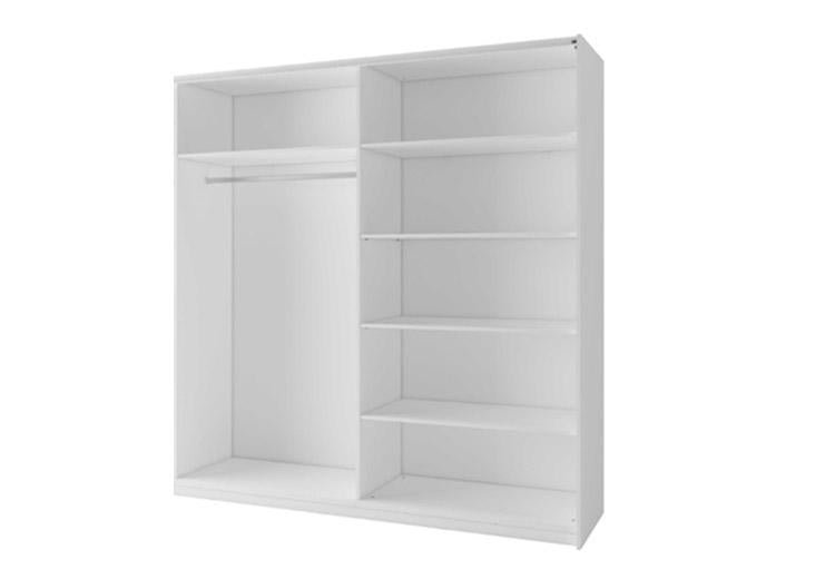 Latitude Run White Matt Sliding Wardrobe W201cm - Clutter-Free ...