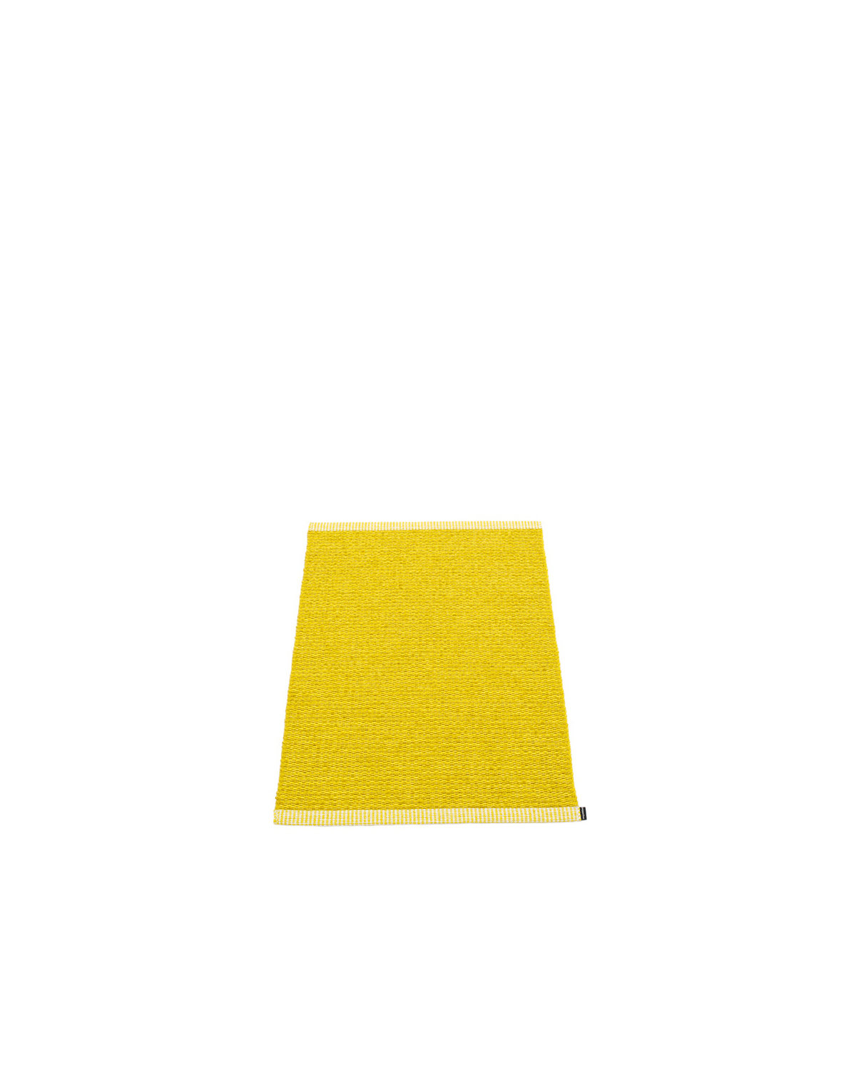 Pappelina Mono Flatweave Yellow Kitchen Mat | Wayfair