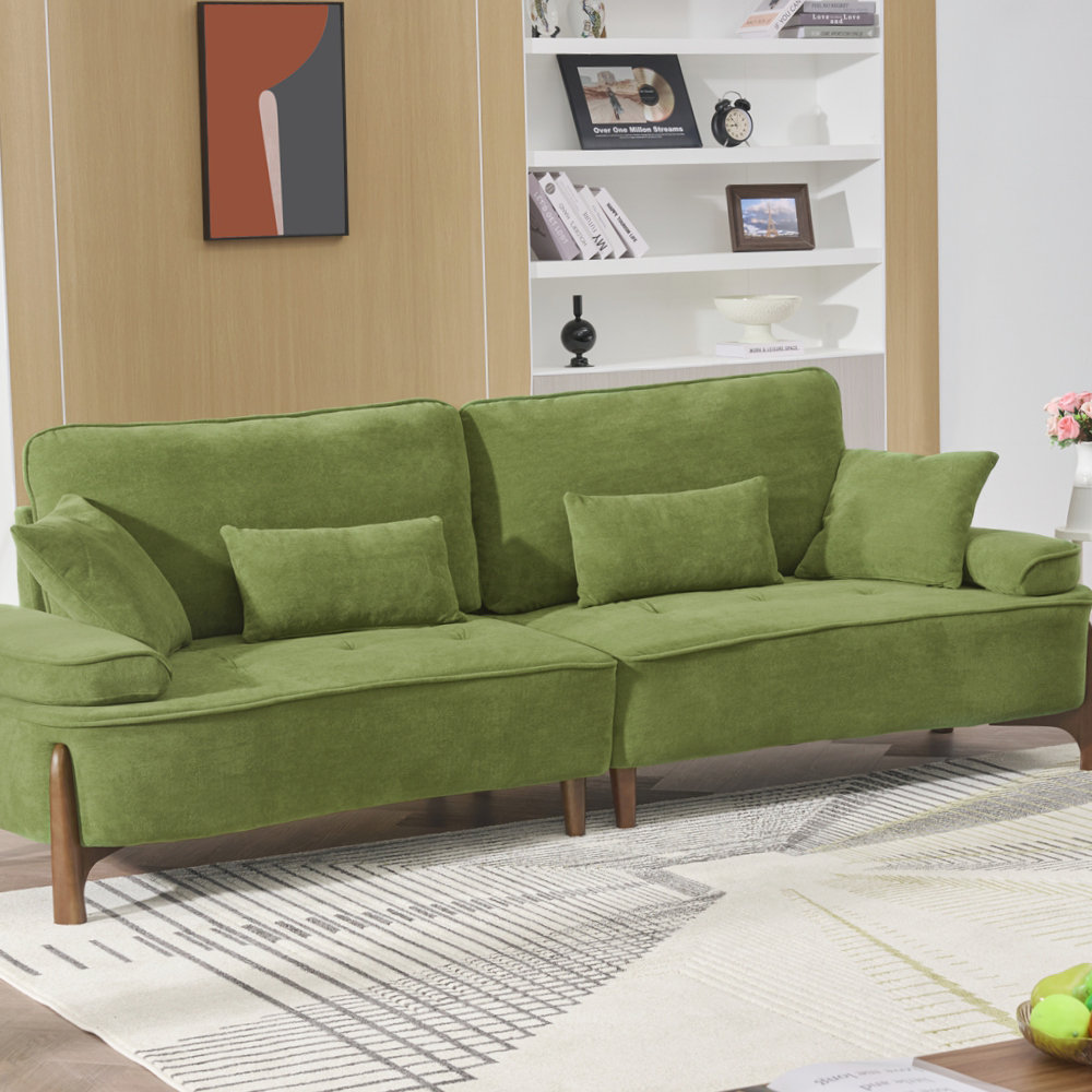 Latitude Run® comfortable deep seated sofa with pillow suitable for ...