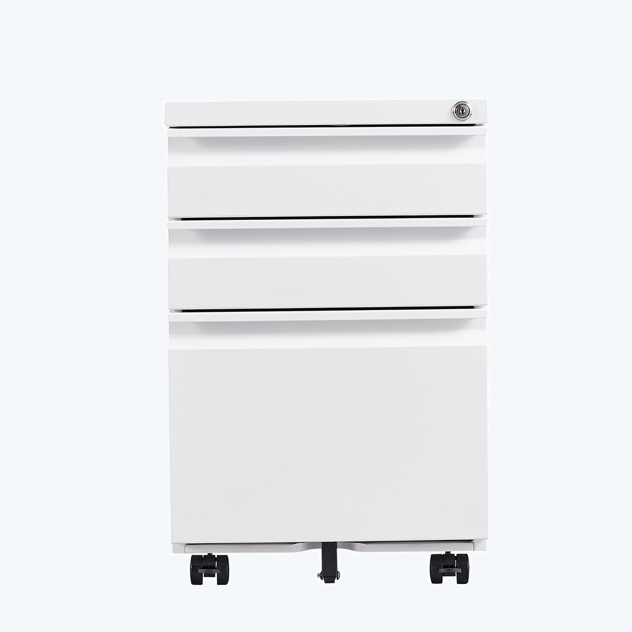 Inbox Zero Lachell 3 Drawer Mobile Locking File Cabinet, Rolling Filing ...