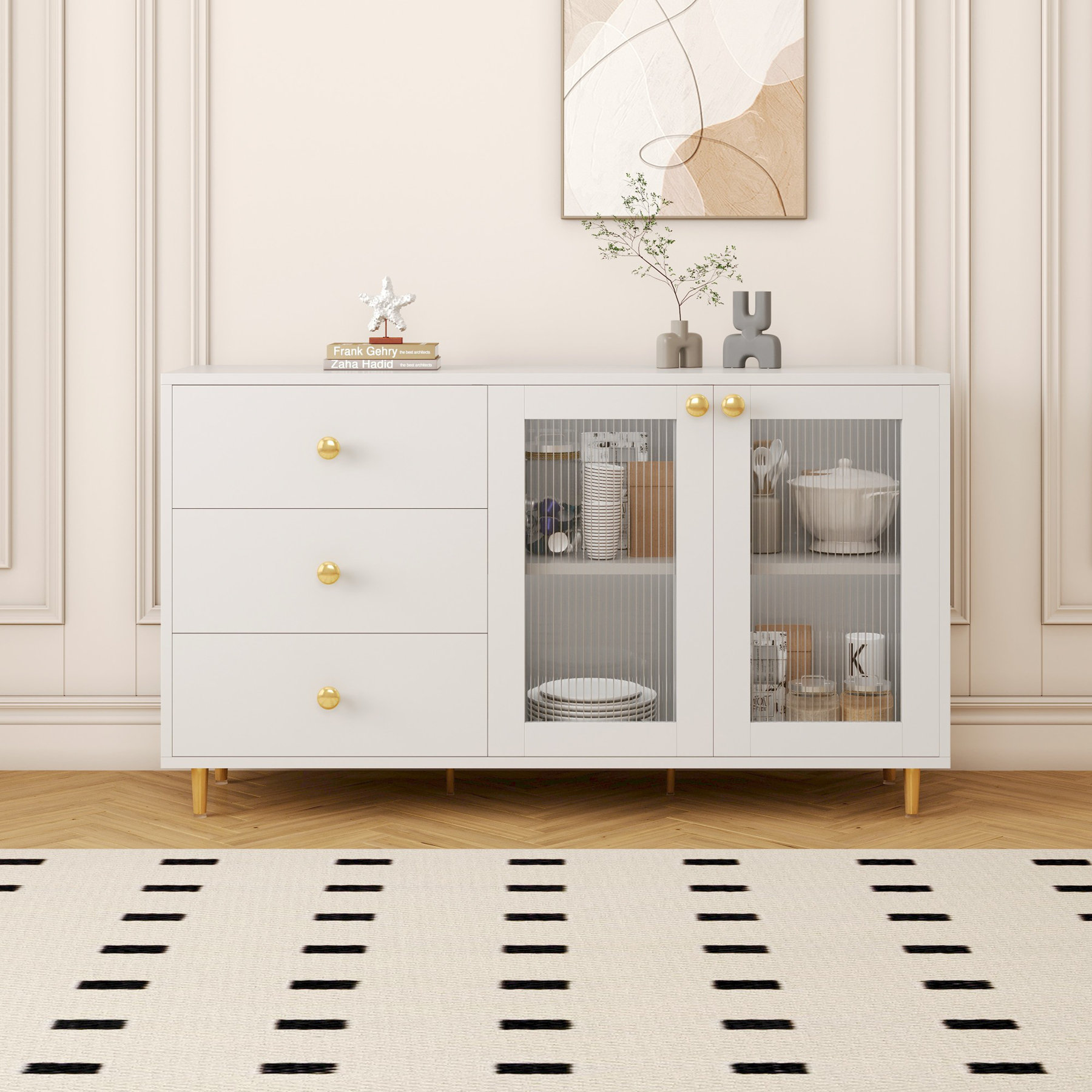 Mercer41 Minimalist Side Cabinets | Wayfair