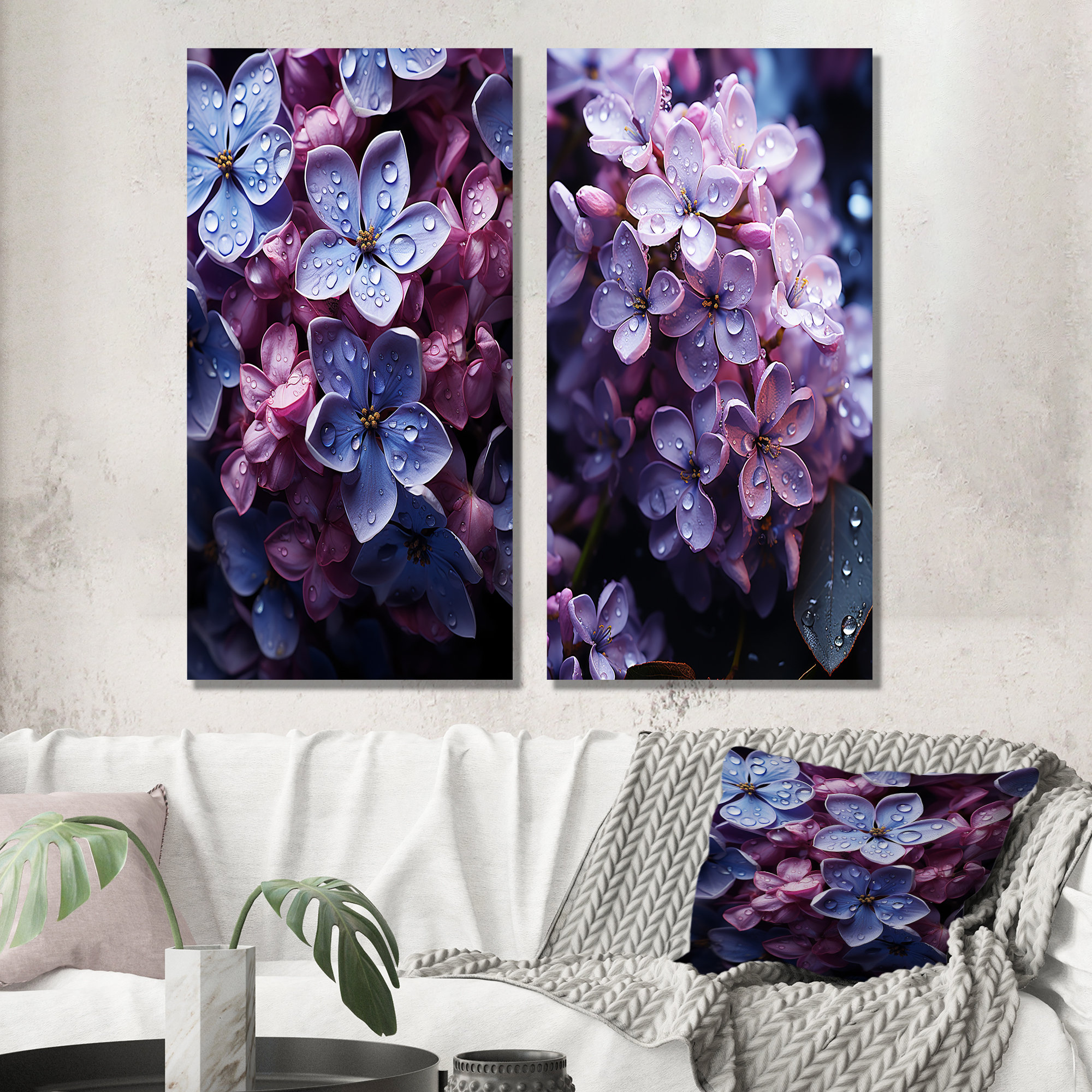 Lark Manor™ Moonlit Lilacs Whisper Charm - Lilacs Metal Wall Decor Set ...