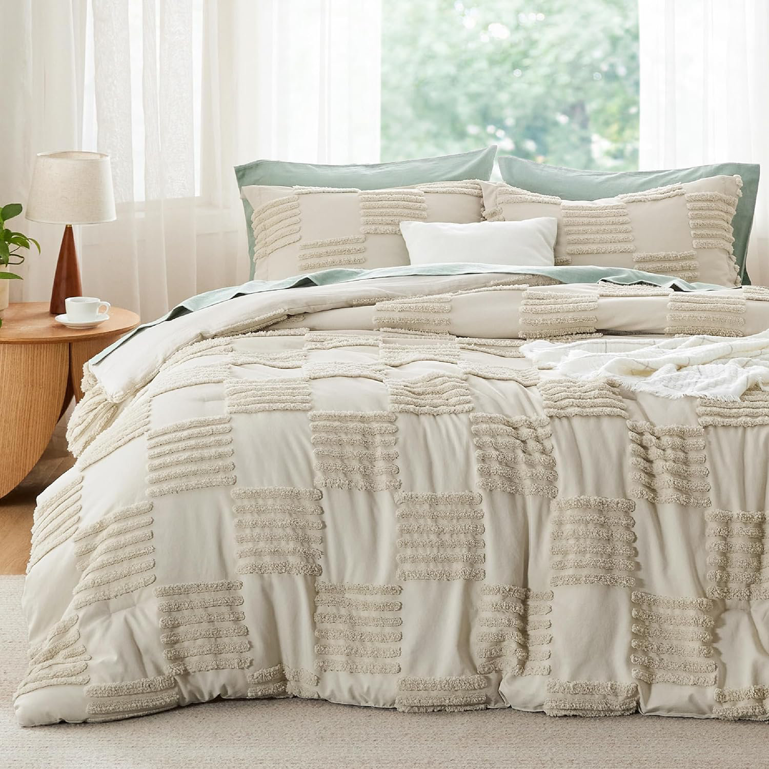 Bedsure Comforter Set, Comforter Set-Large Tufted Checkboard | Wayfair