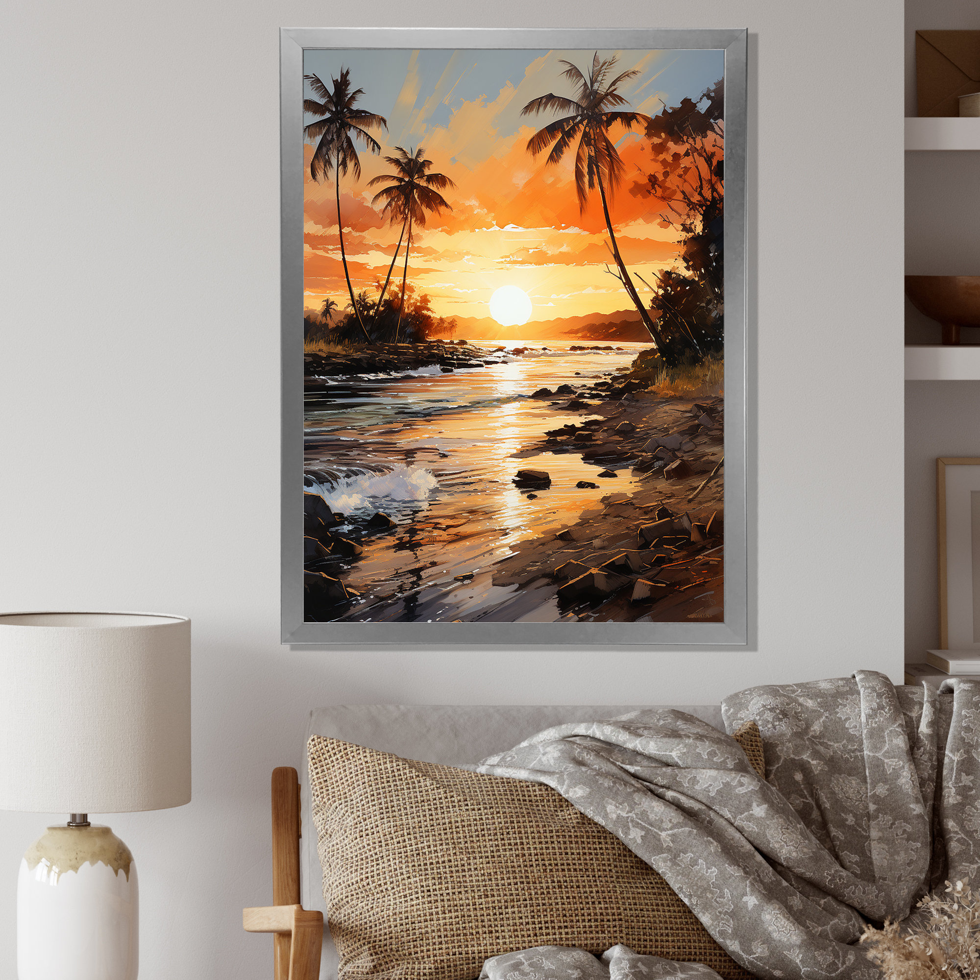 Design Art Beachside Sunset I On Canvas Print | Wayfair