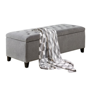 Hokku Designs Jahmere 100% Polyester Upholstered Storage Bench | Wayfair