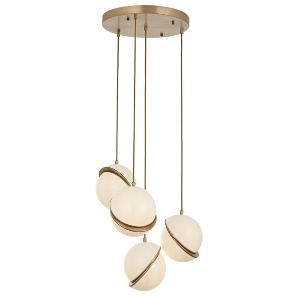 Mercer41 Demps 4 - Light Shaded LED Chandelier | Wayfair.co.uk