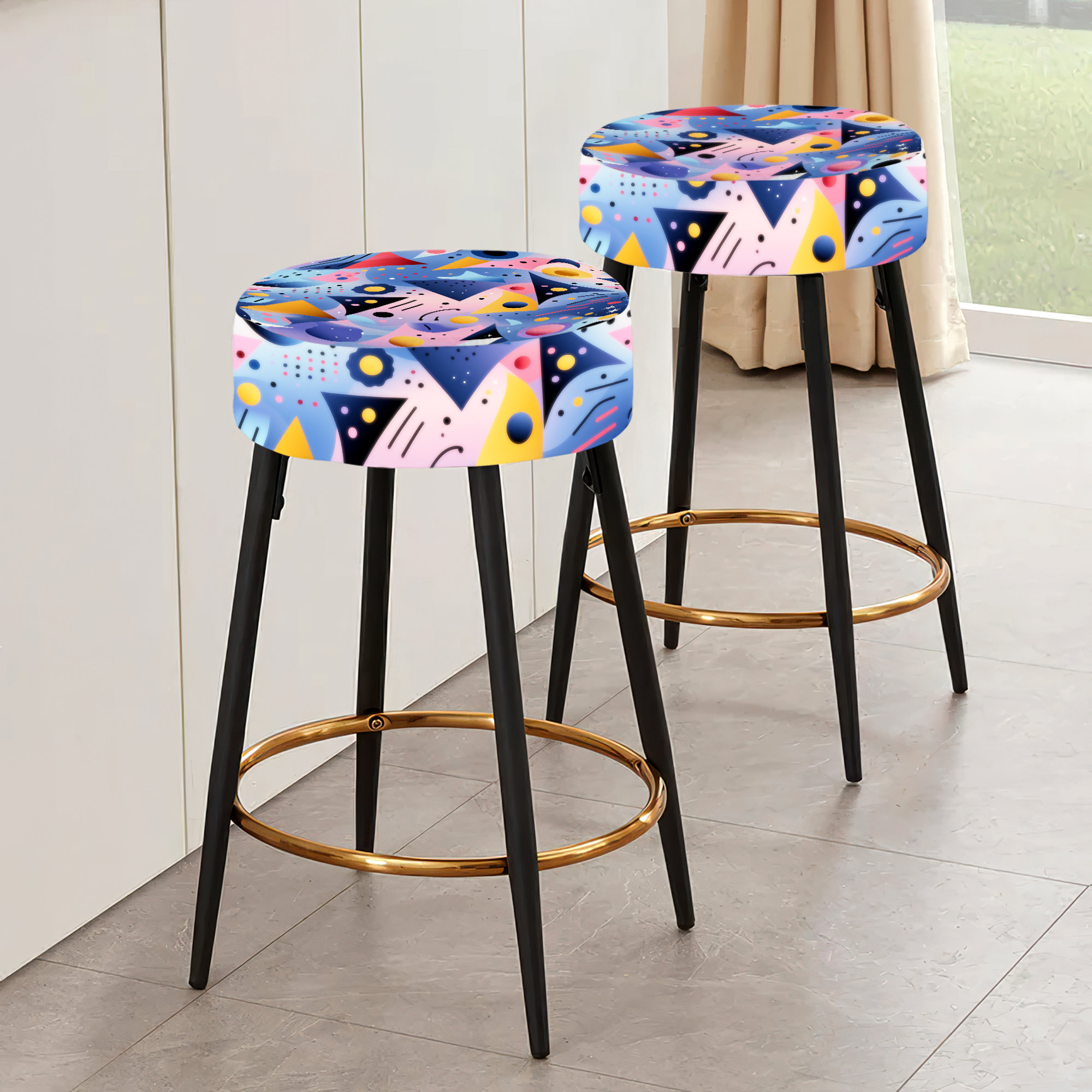 Design Art Multicolor Funky Cool Geometric Triangle Pattern - Geometric ...