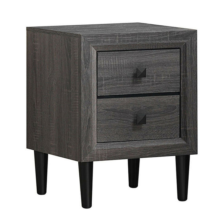 Latitude Run® Multipurpose Retro Bedside Nightstand with 2 Drawers ...