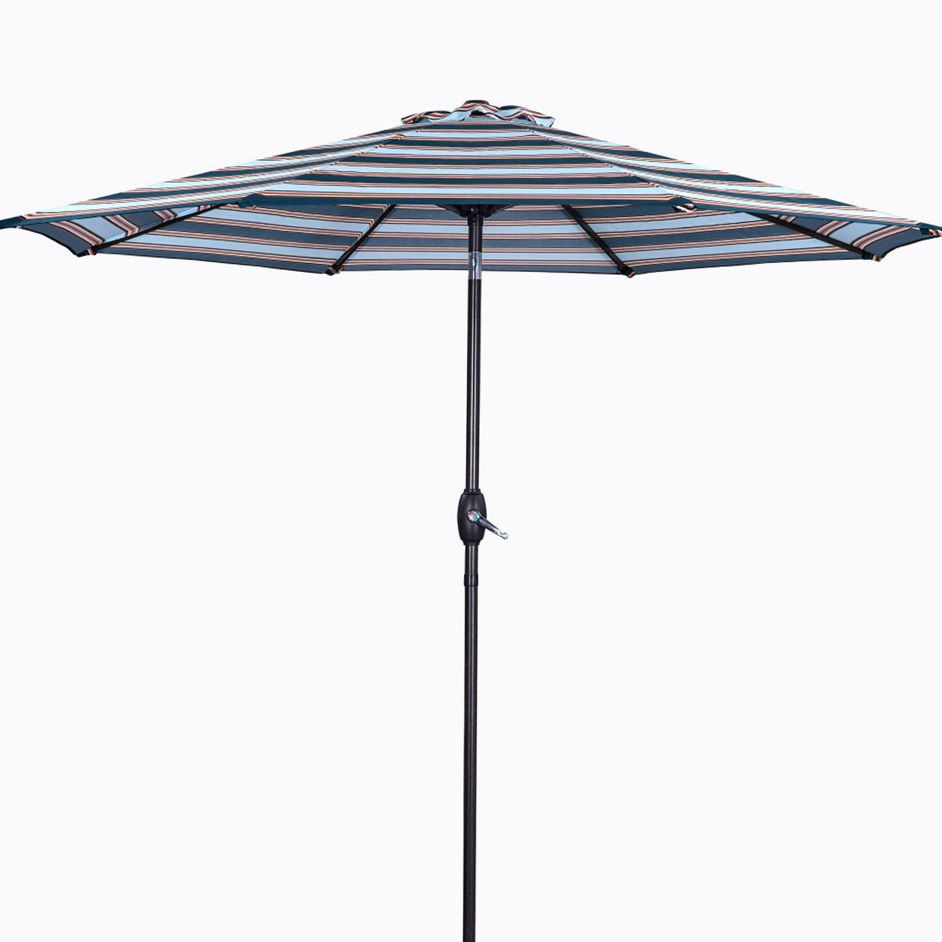 Arlmont & Co. Black And White Umbrella Outdoor Patio Adjustable 9 Ft ...