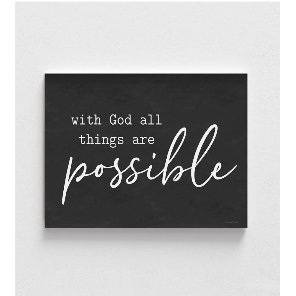 WeFrameArt With God All Things Are Possible, God Poster Print, Positive ...